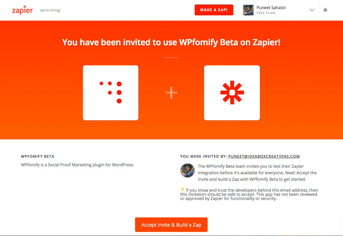 How to integrate Zapier addon with WPfomify? - WPfomify