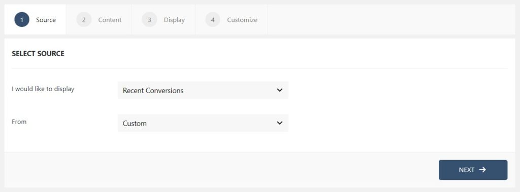 Understanding the Source Tab - WPfomify