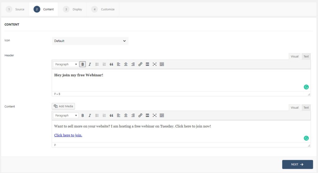 How To Display A Message Using The Floating Button Wpfomify 