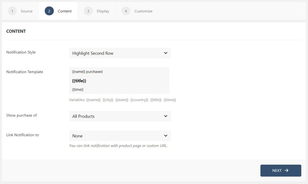 Understanding the Content Tab - WPfomify